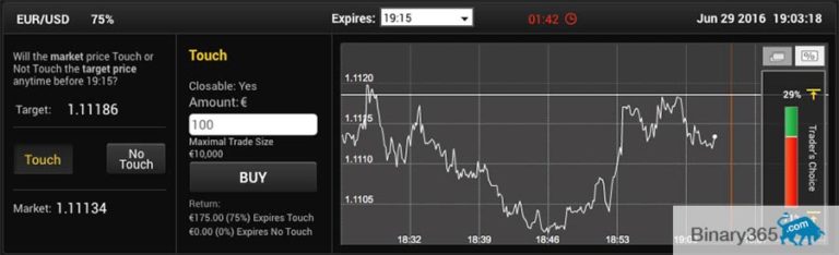 One Touch and Double One Touch Binary Options - Binary365